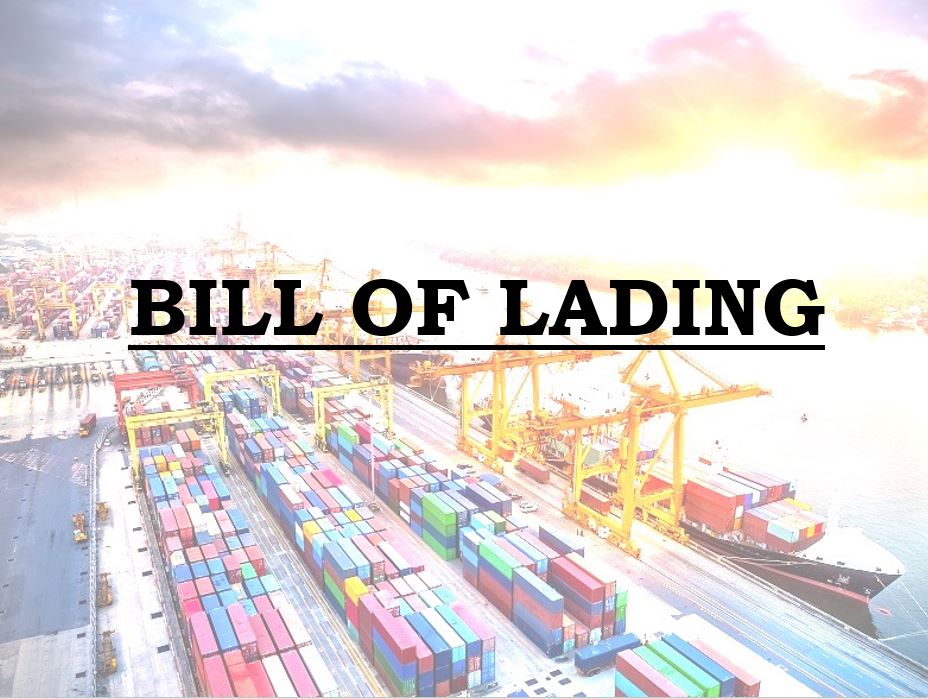 BILL OF LADING - Sea Moon Shipping L.L.C